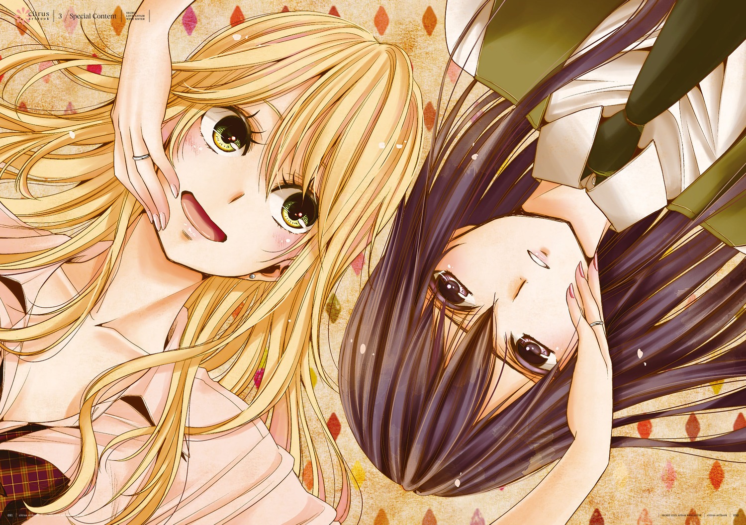 saburouta citrus (manga) aihara mei aihara yuzu (citrus) cleavage seifuku yuri | #1062861 | yande.re